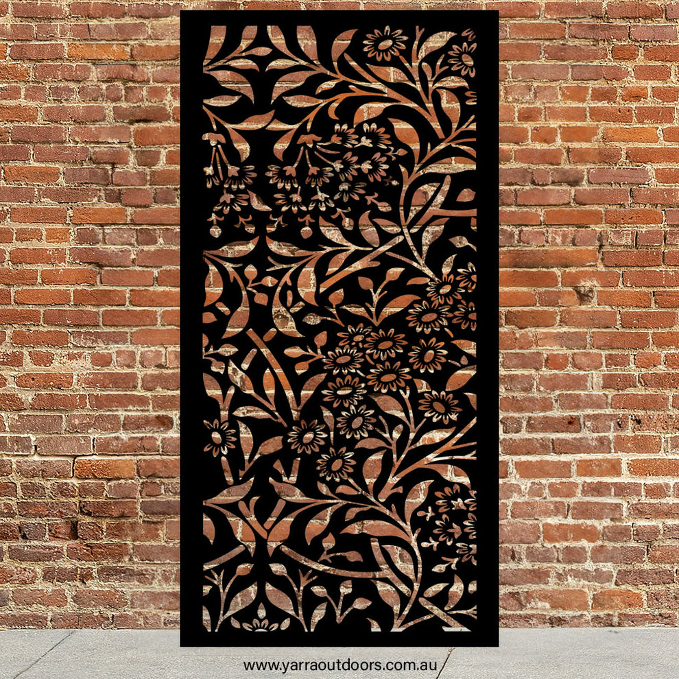 Daisy Grove Decorative Laser Cut Panel | Floral Privacy Screen ...
