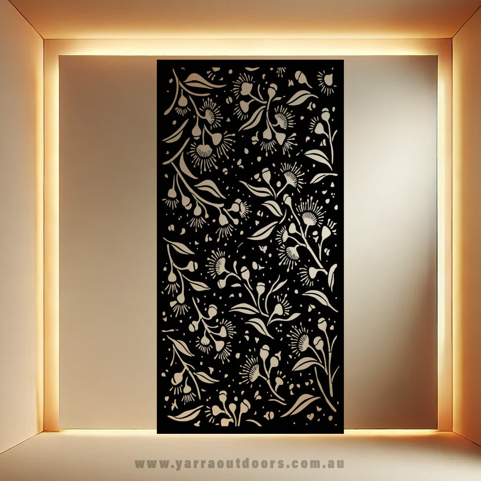 Gum Blossom Laser-Cut Decorative Screen Panel – Yarra Outdoors