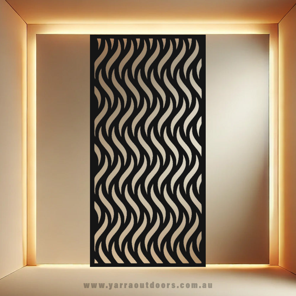 Wave - CORTEN Steel / Powder Coated Decorative Wall Panel – Yarra Outdoors